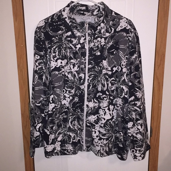 Jackets & Coats | Flower Patterned Lightweight Jacket | Poshmark
